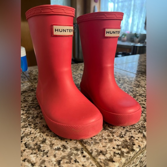 Hunter | Shoes | Red Hunter Rain Girl Boots Rainydays | Poshmark